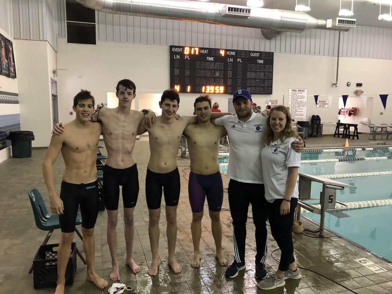 Swim team relay qualifies for state