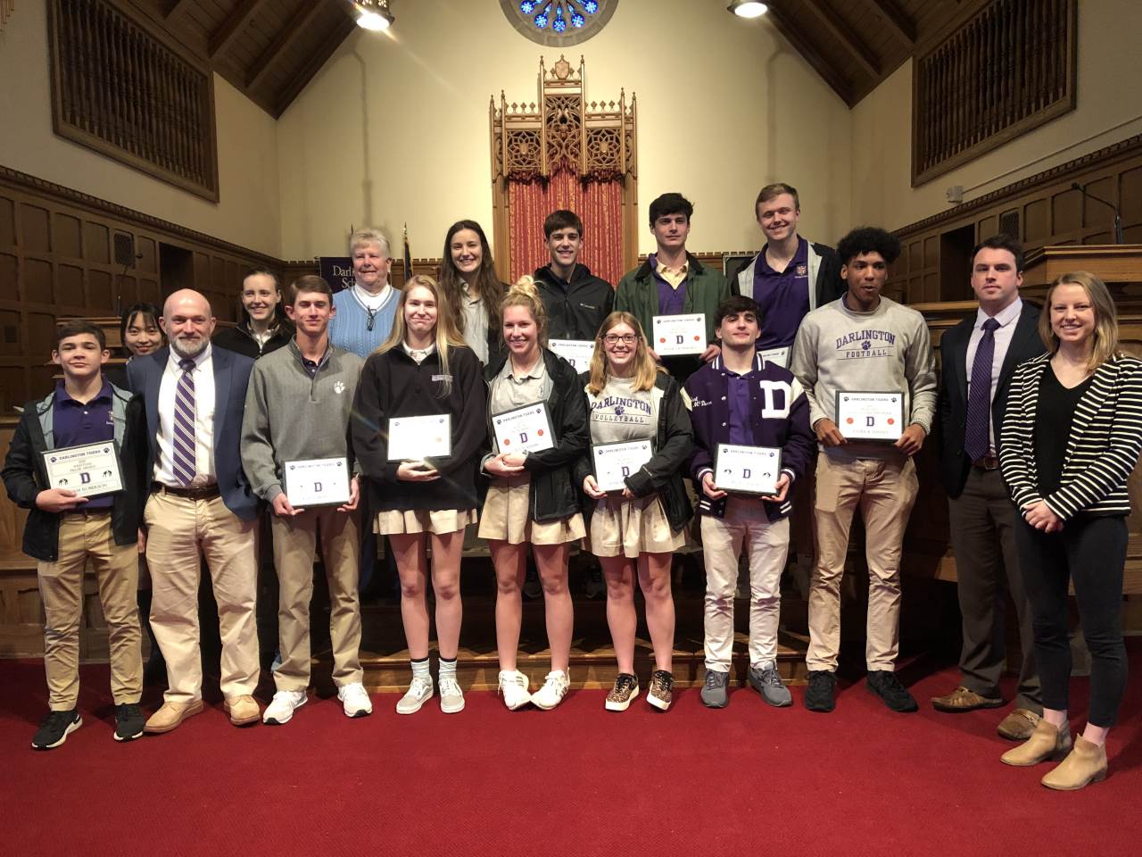 Student-Athletes recognized at Winter Sports Assembly
