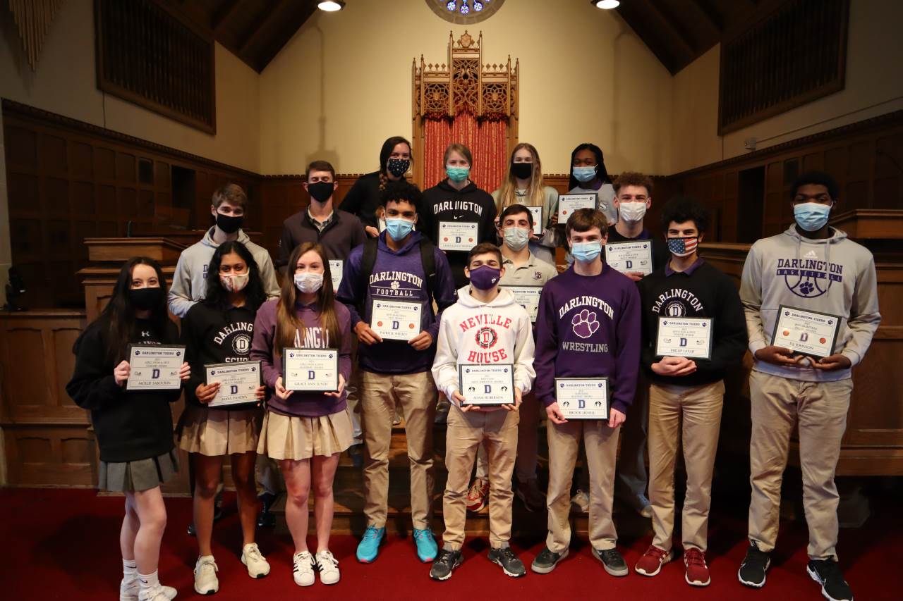 Student-Athletes recognized at Winter Sports Assembly