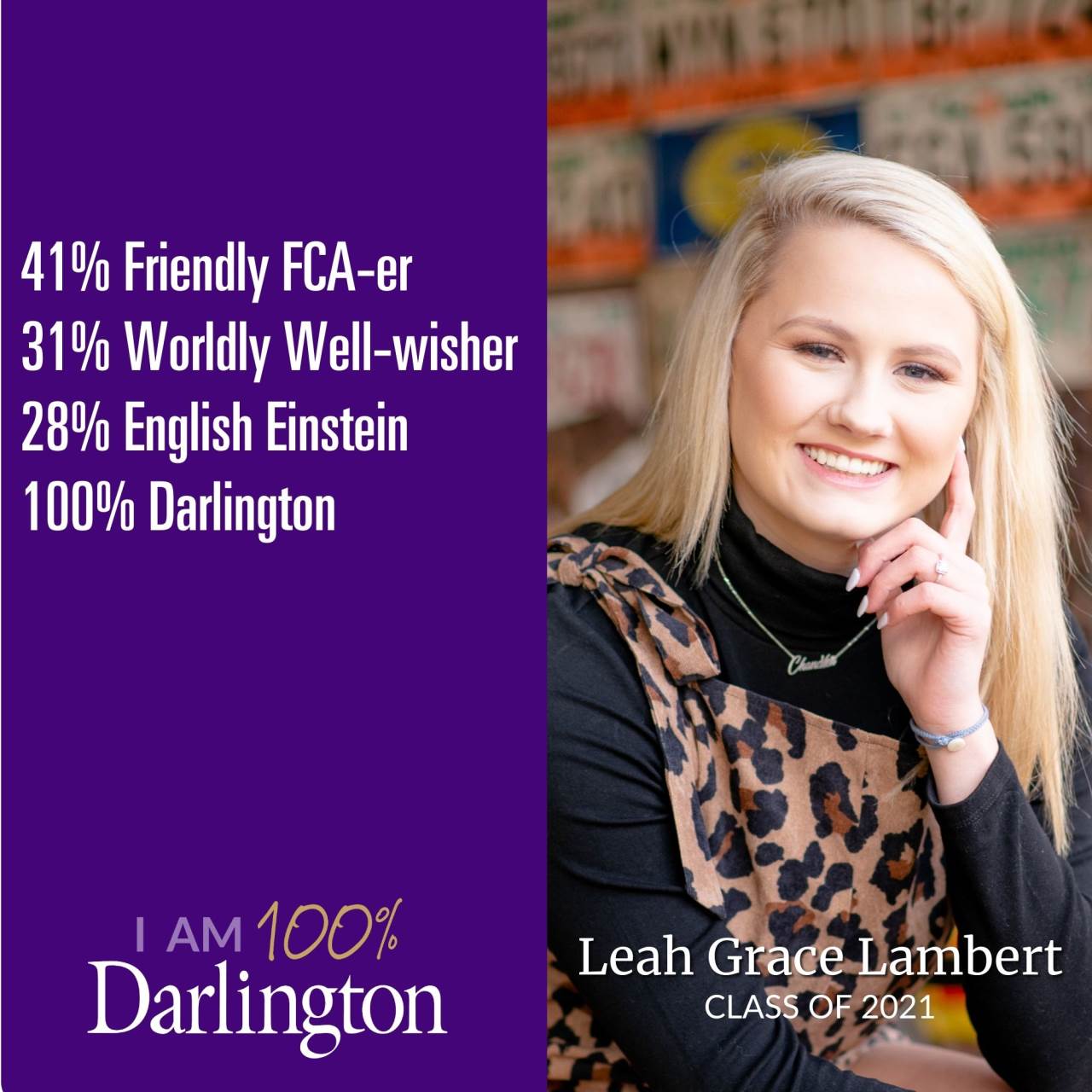 Day #SeniorSpotlight: Leah Grace Lambert