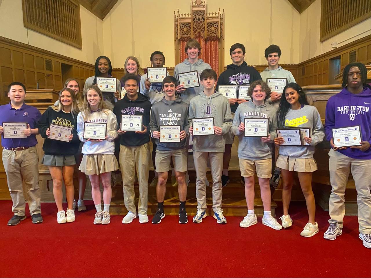 Student-athletes recognized at Winter Sports Assembly