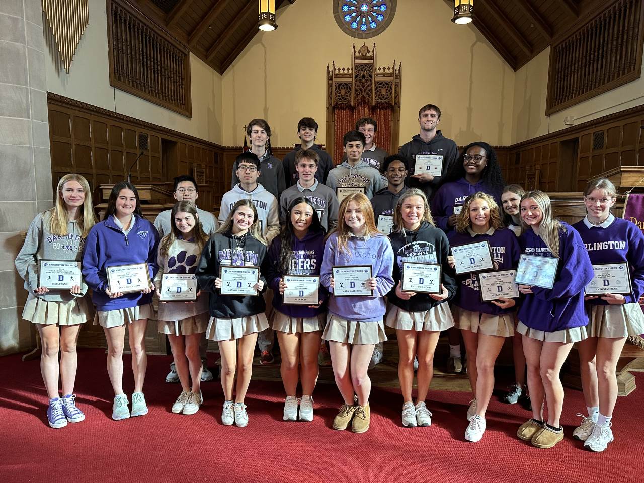 Student-athletes recognized at Fall Sports Assembly