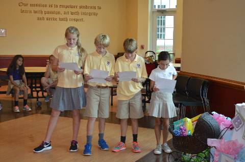 5th Grade Showers the Fine Twins