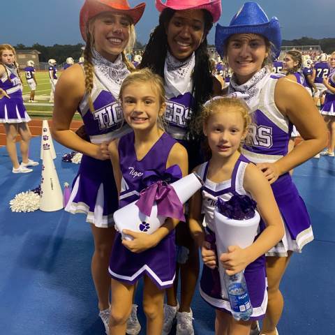 Purple Tie Cheerleaders for the Night