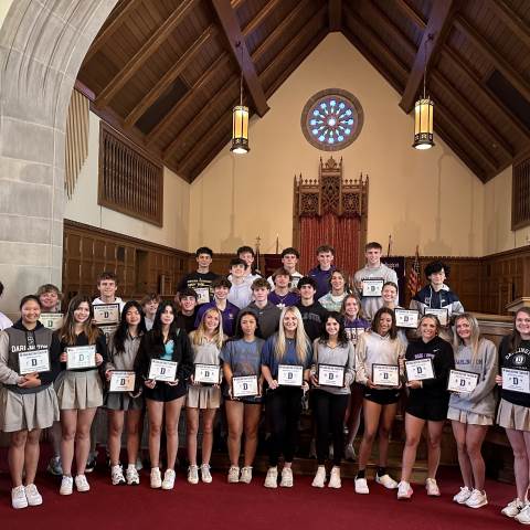 Student-athletes recognized at Spring Sports Assembly